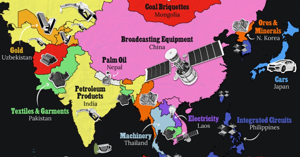 Mapped: The Top Exports in Asian Countries – Visual Capitalist Licensing