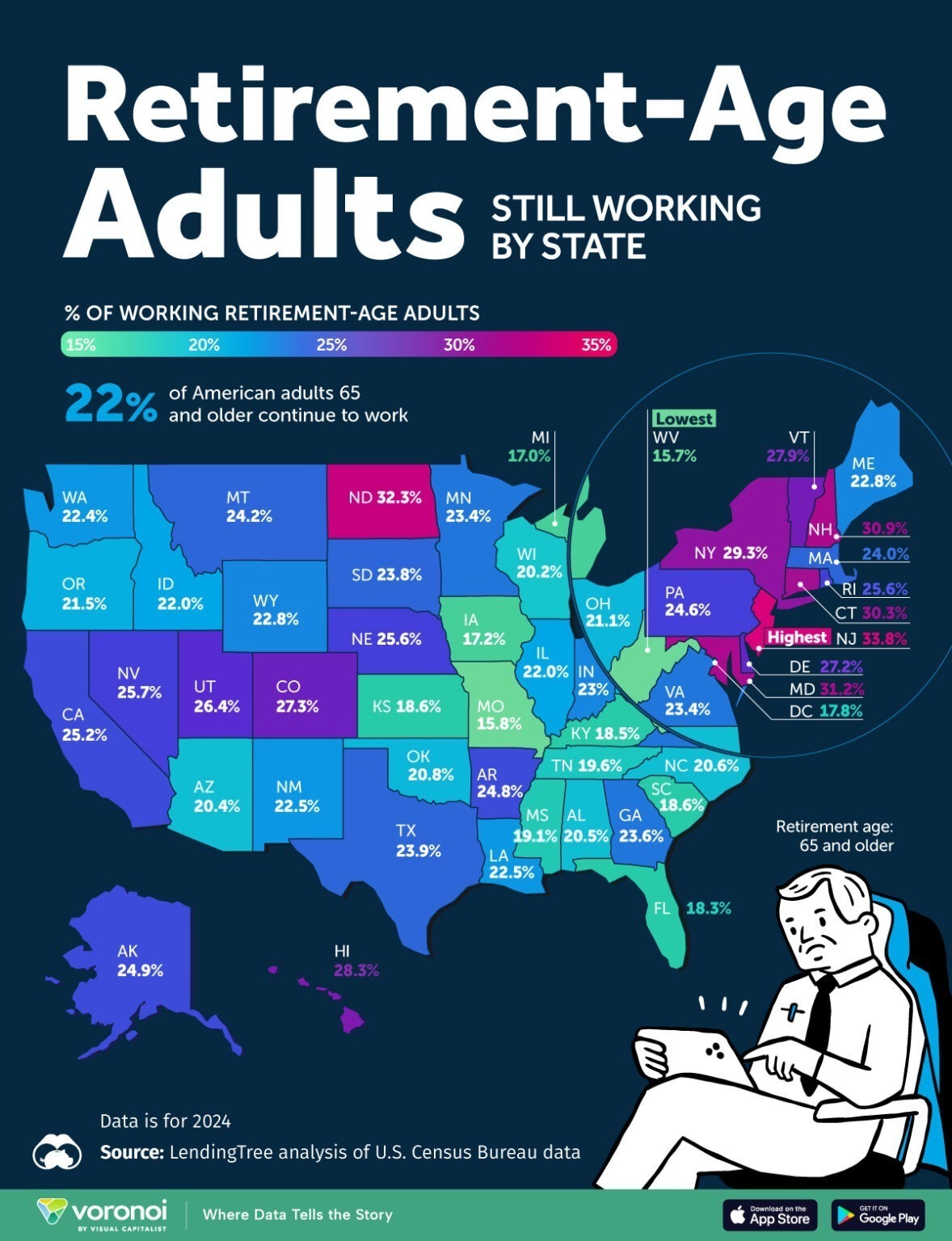 Mapped: Retirement-Age Workers by U.S. State – Visual Capitalist Licensing