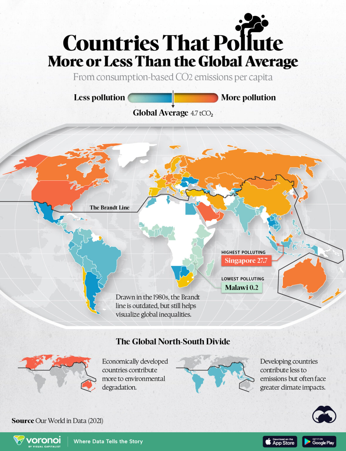 Mapped: Carbon Emissions Per Capita, by Country – Visual Capitalist ...