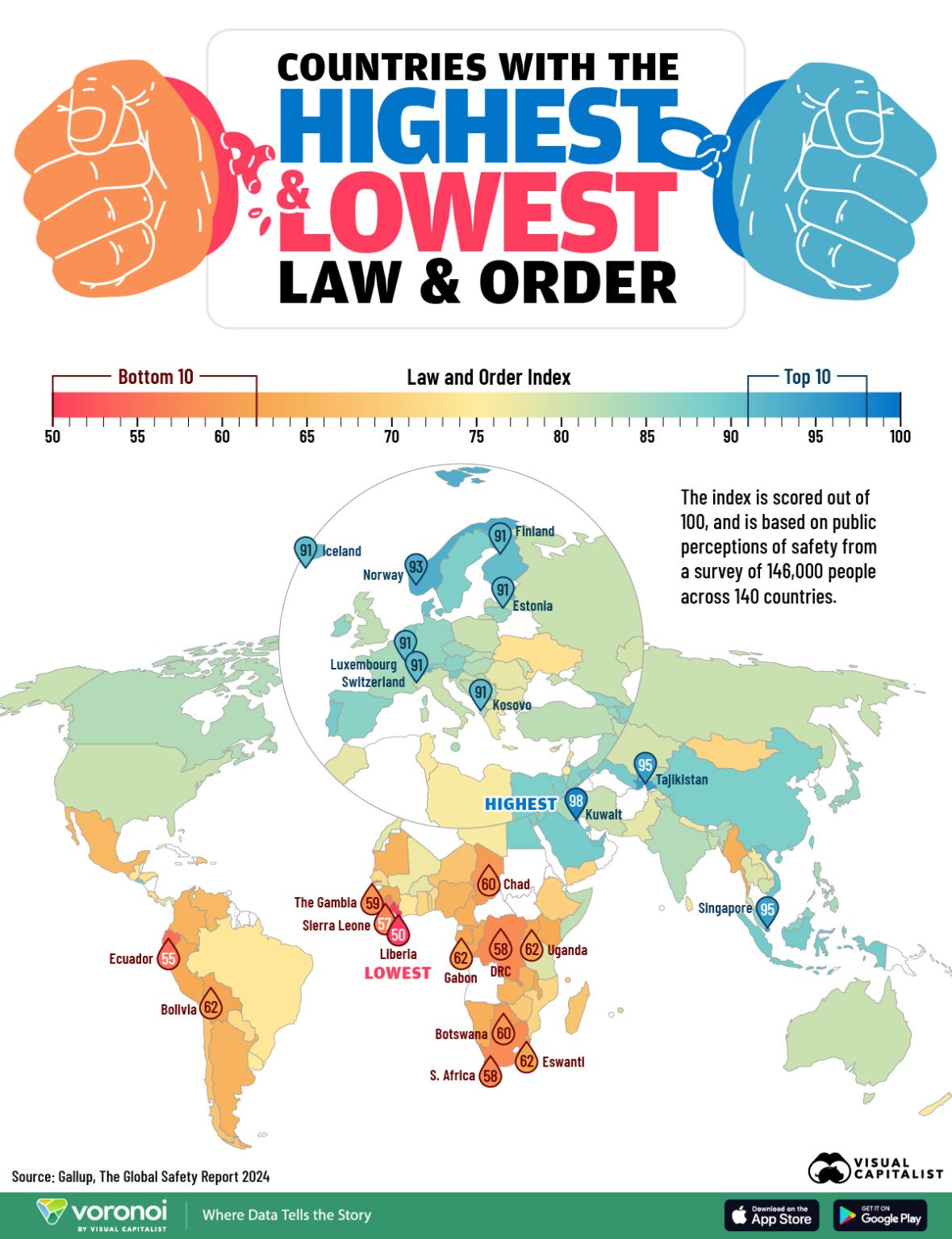 Mapped: Law and Order Around the World in 2024 – Visual Capitalist Licensing